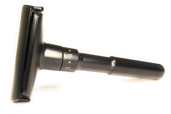 Matte black safety razor - Adjustable safety razor - SirHare.com
